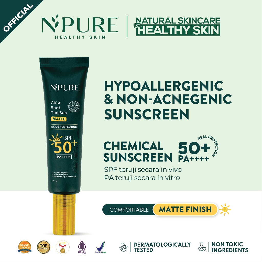 NPURE NPURE SUNSCREEN CICA BEAT THE SUN MATTE SPF 50+ PA++++