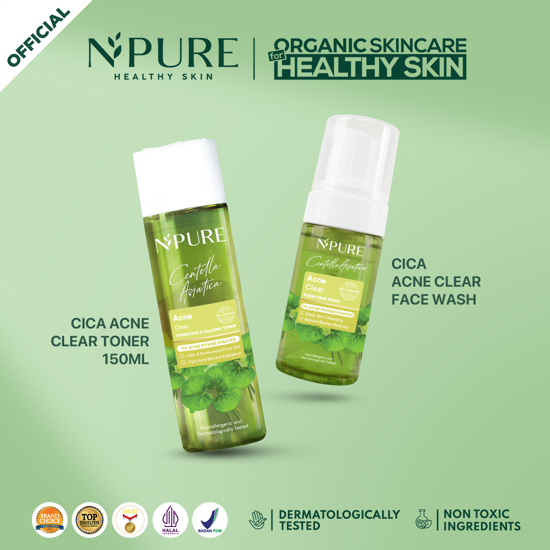NPURE PAKET Face Toner + Face Wash (Cica Series)