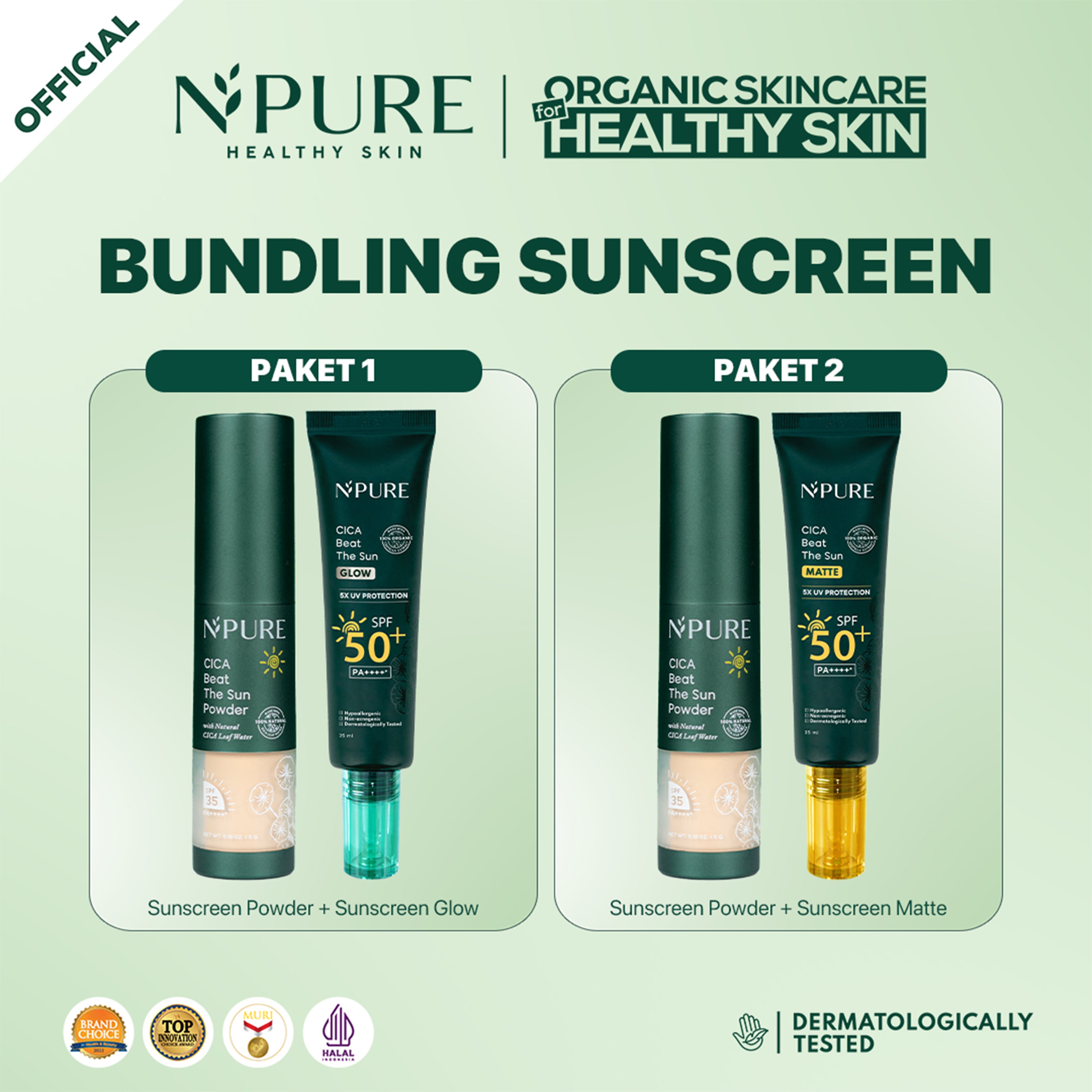 Bundling Sunscreen Glow/Matte & Sunscreen Powder