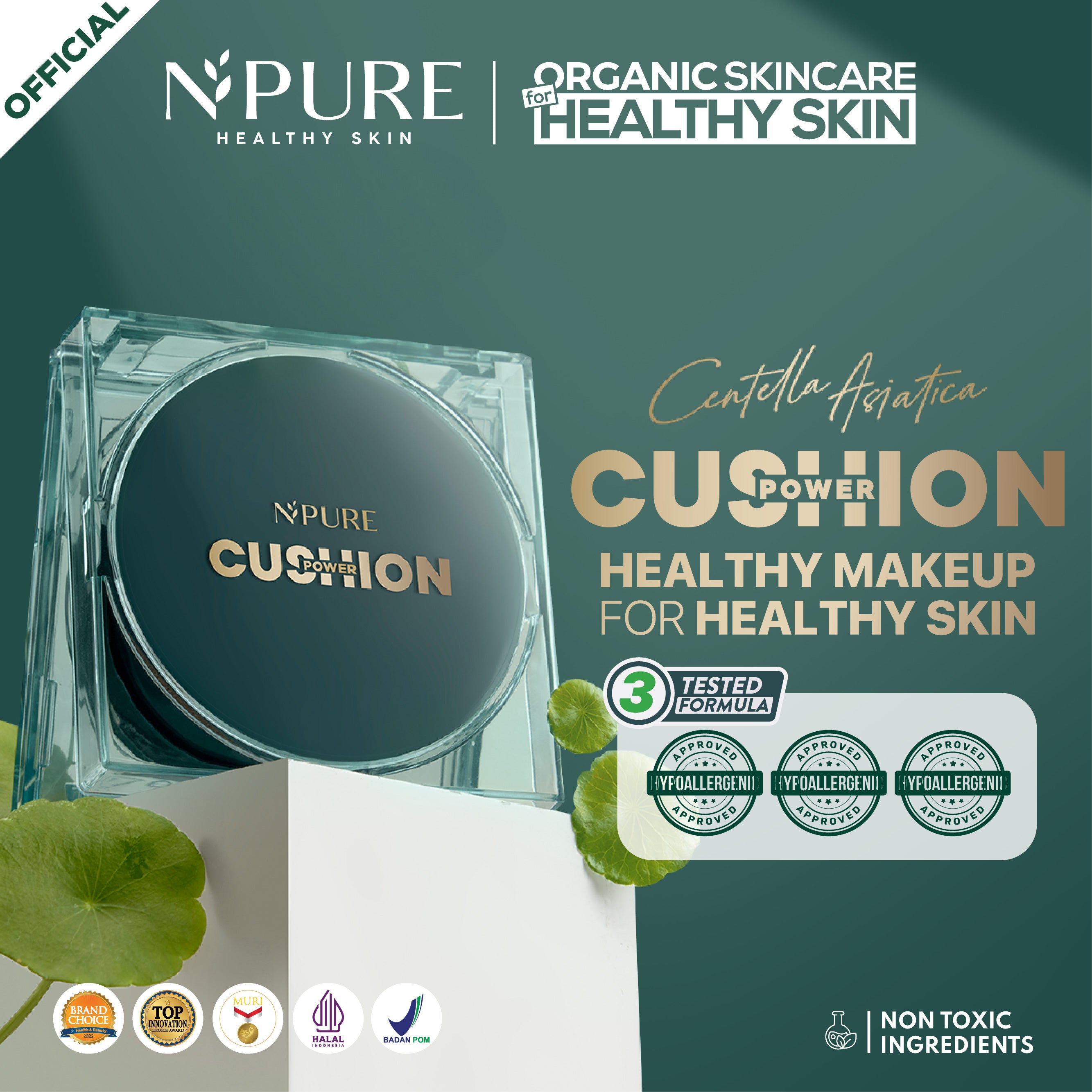 NPURE CENTELLA ASIATICA FLAWLESS MATTE POWER CUSHION / REFILL CUSHION