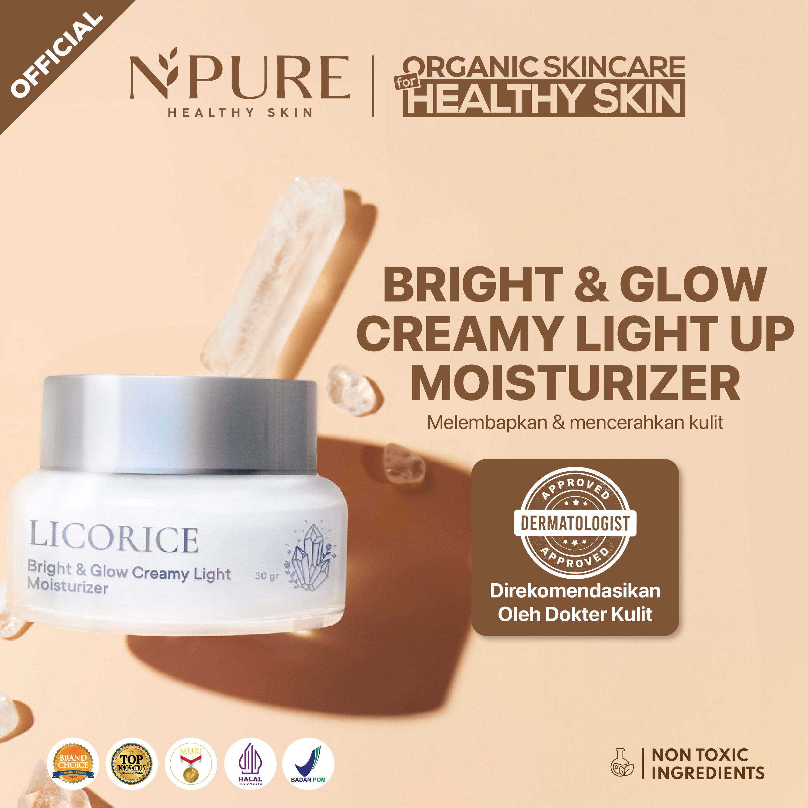 Jual NPURE Licorice Creamy Light Moisturizer