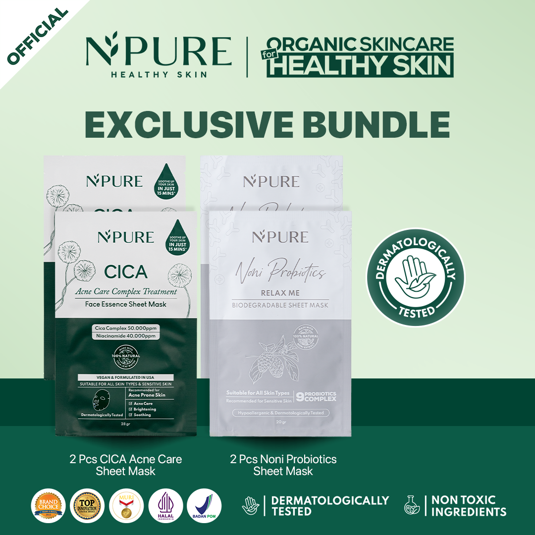 Jual NPURE Bundling Cica & Noni Sheet Mask