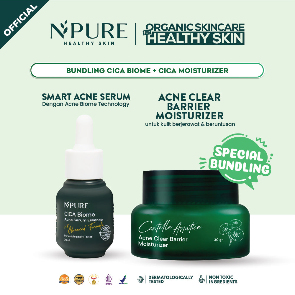 NPURE Bundling Cica Serum Biome + Cica Moisturizer