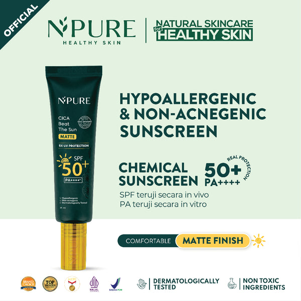 NPURE NPURE SUNSCREEN CICA BEAT THE SUN MATTE SPF 50+ PA++++